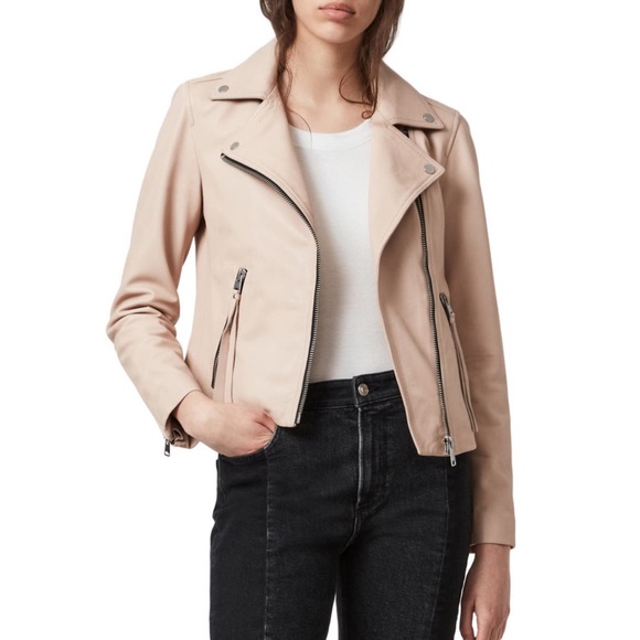 All Saints | Jackets & Coats | All Saints Dalby Leather Biker Jacket ...